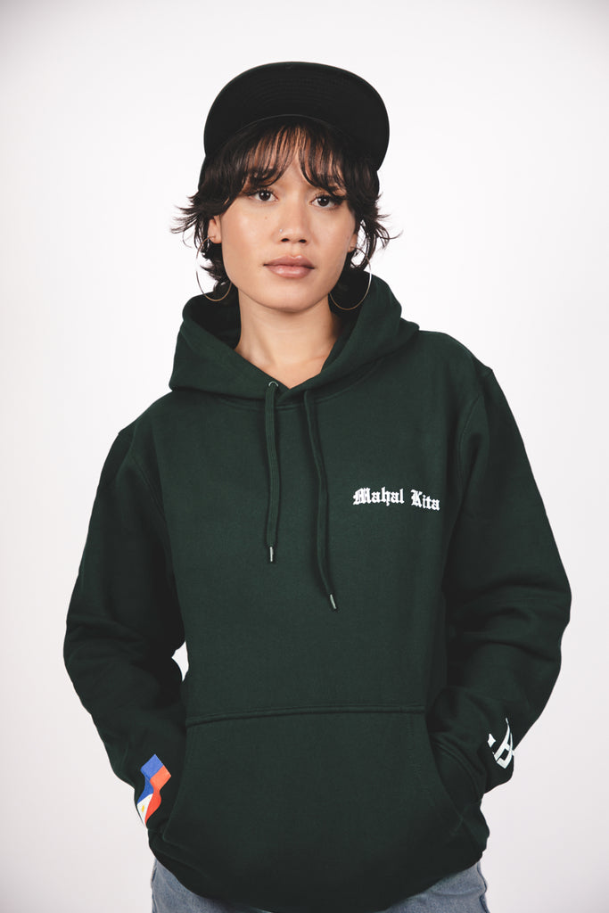Mahal Kita Hoodie- Pine Green – Merch Method, Inc